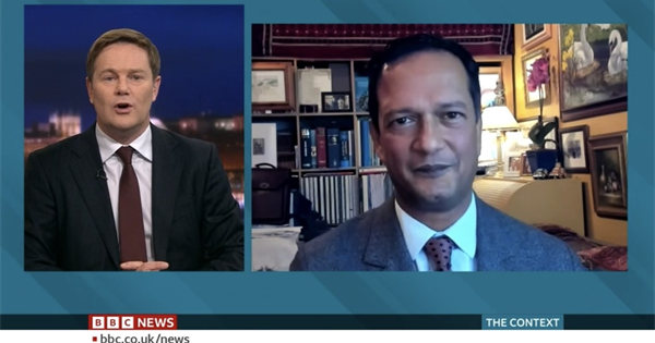BBC WORLD NEWS: Dr Chelvan joins The Context panel to