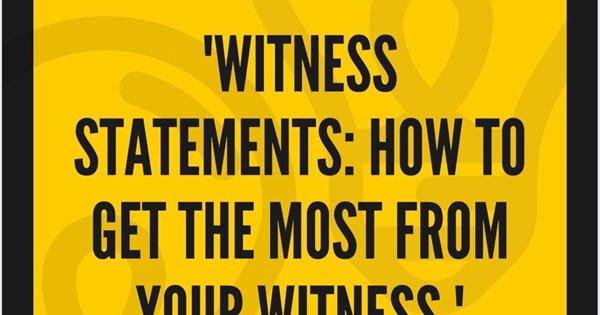 How to get the most from your Witness. by Alex Adamou