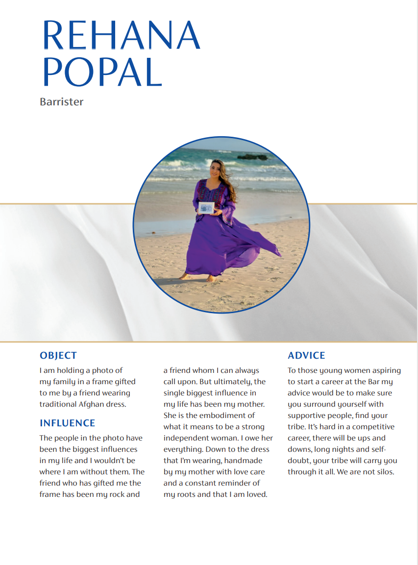 Rehana Popal listed in the Inner Temple 100 years of