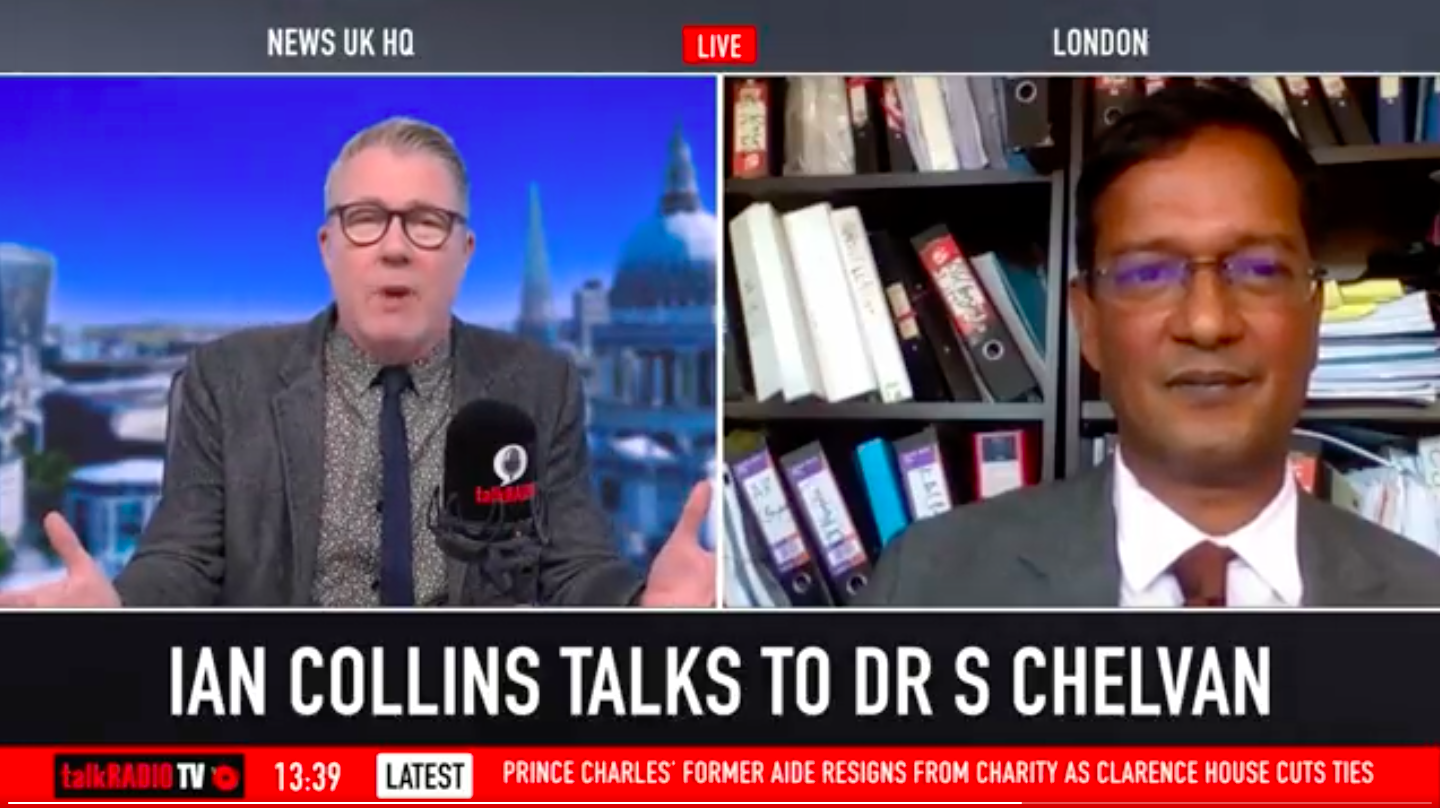 Dr S Chelvan Discusses the Refugee Crisis on Talk Radio