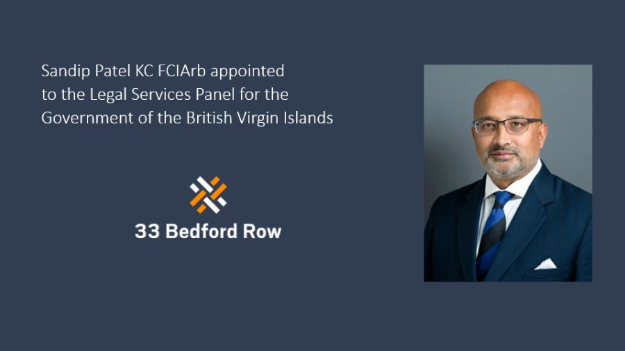 Sandip Patel KC FCIArb Appointed to the Legal Services