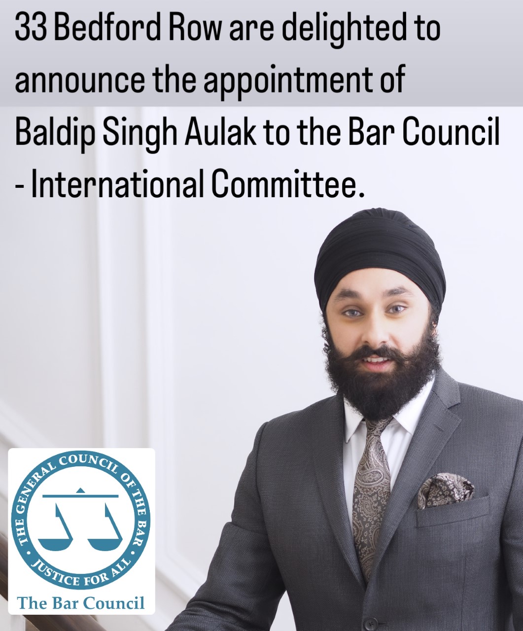 Baldip Singh appointed to the International Committee